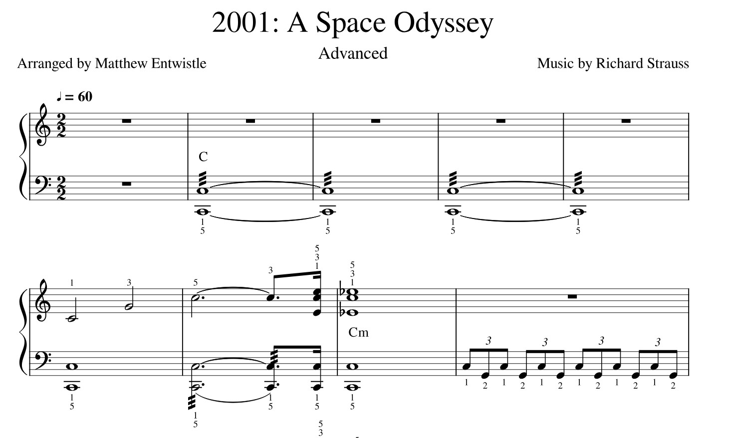 What Are The Opening Music Notes To 2001 Audiolover